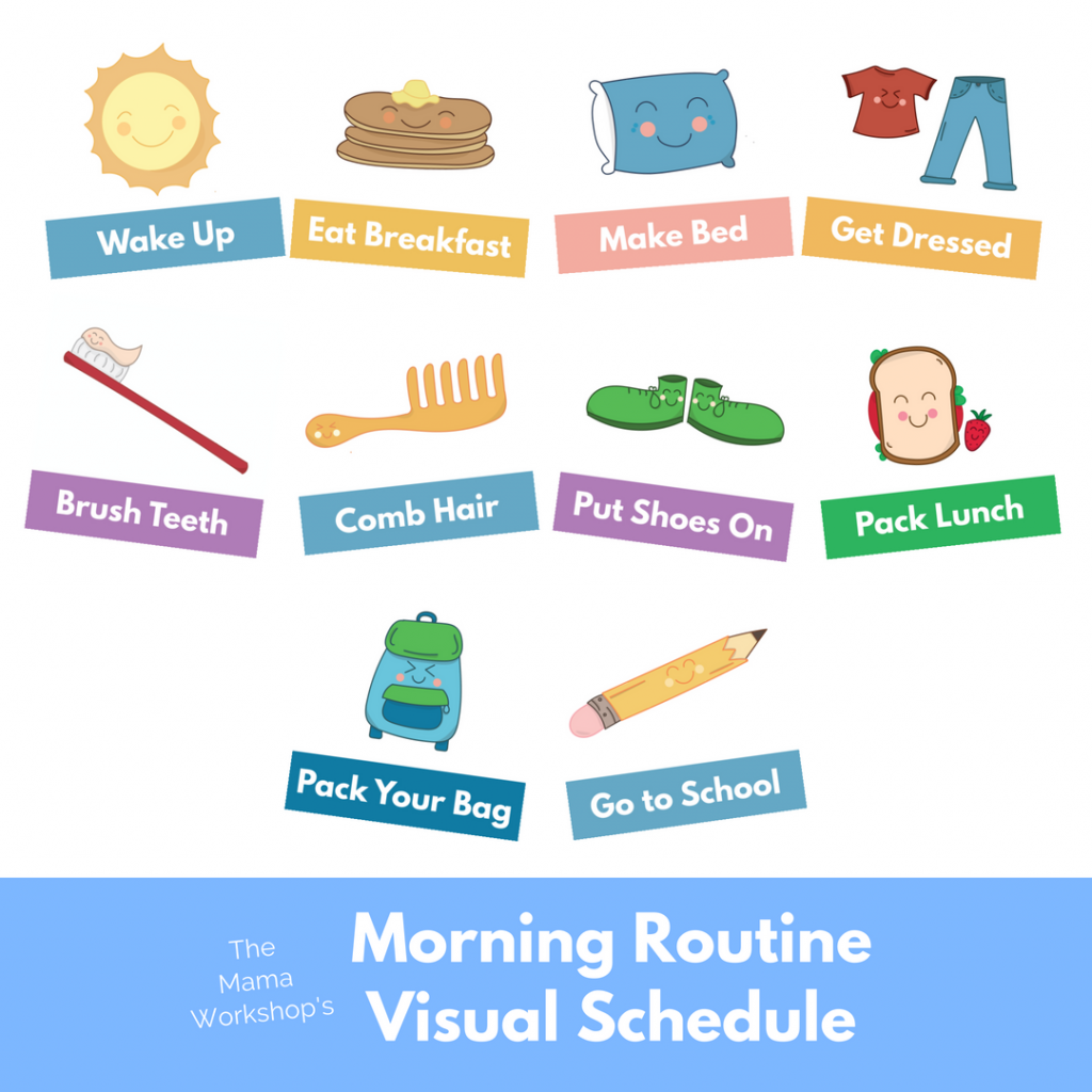 Visual Schedule for Preschoolers - Bloom and Grow Daycare
